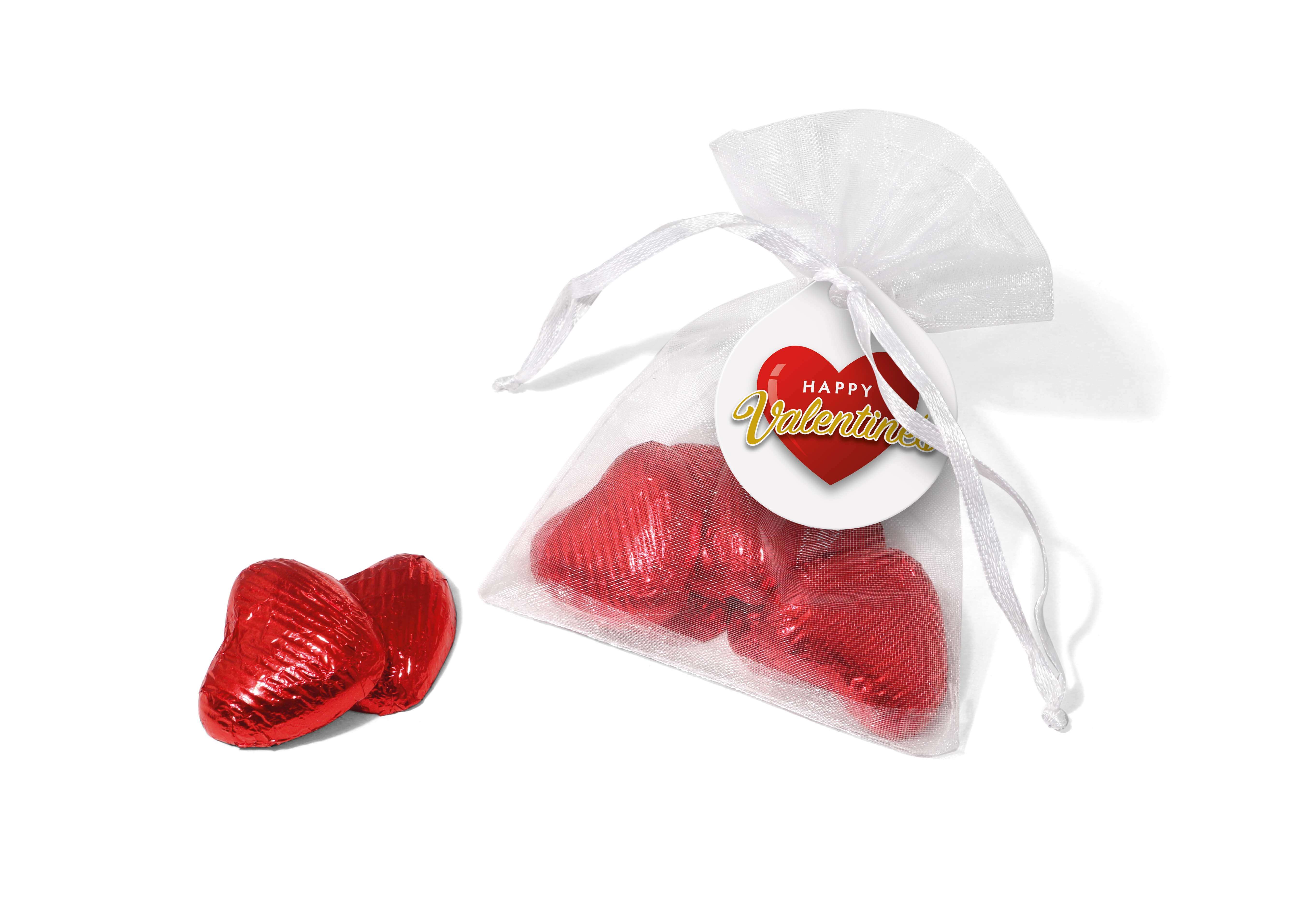 Heart Chocolate Goodie Bag -10 pcs - Book My Balloons