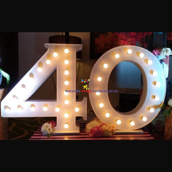 3ft Led Marquee Numbers | Book My Balloons